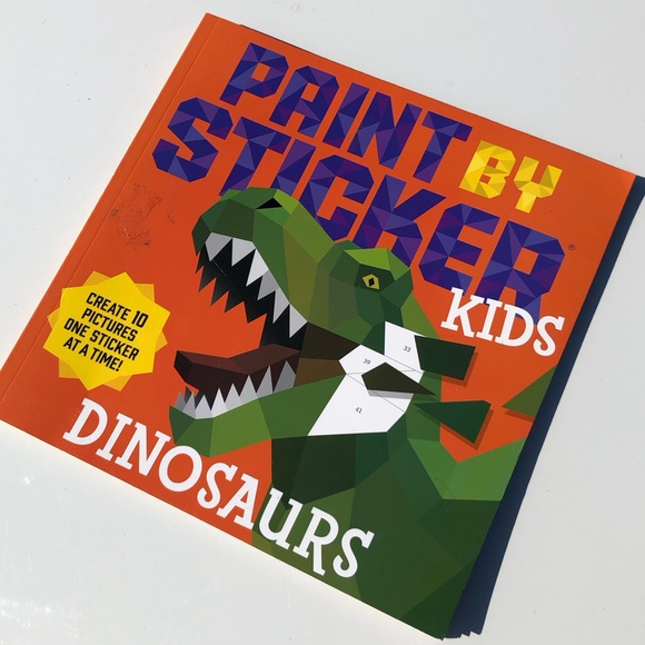 Workman Publishing | Toys | Paint By Stickers Kids Dinosaur Sticker ...